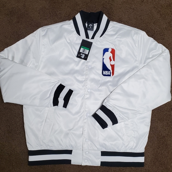 Nike | Jackets & Coats | Mens Nike Sb Nba Satin Bomber Jacket White ...